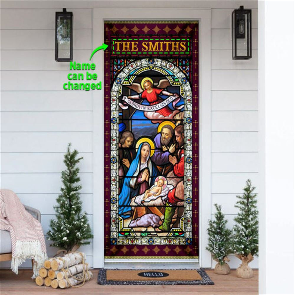 Christian Door Decorations, Personalized Jesus Christ Family Door Cove ...