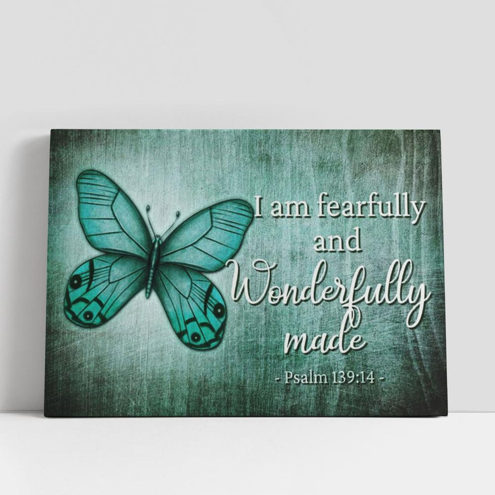 Psalm 13914 I Am Fearfully And Wonderfully Made Butterfly Wall Art Can ...