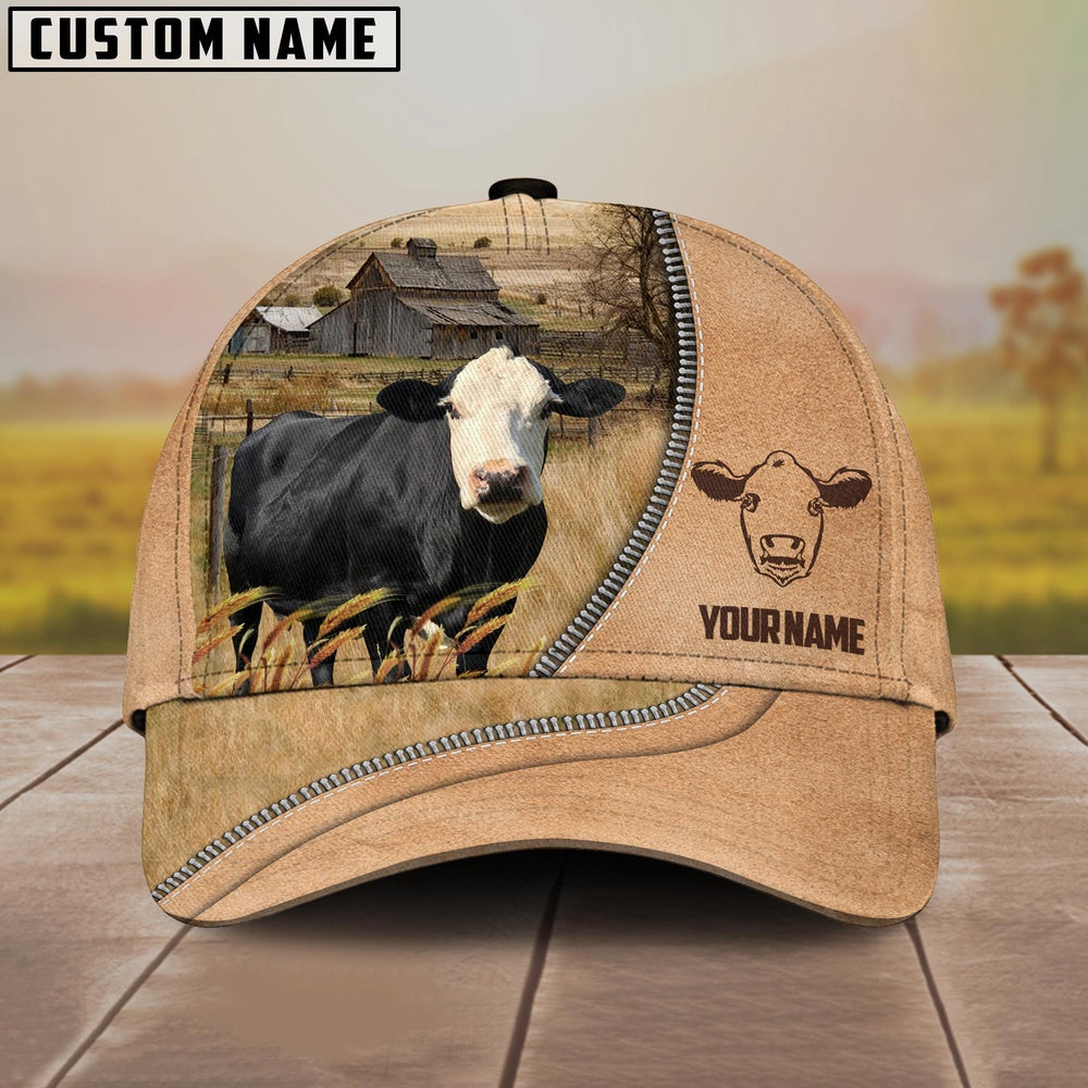 Black Baldy Farming Light Brown Customized Name Cap, Farmer Cap, Vinta ...