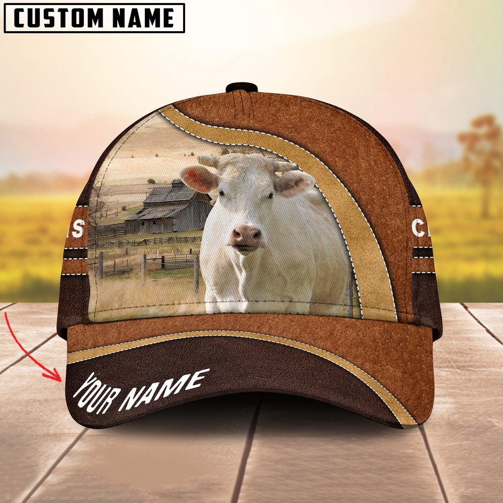 Charolais Happy Face Customized Name Cap, Farmer Cap, Vintage Farmer H ...