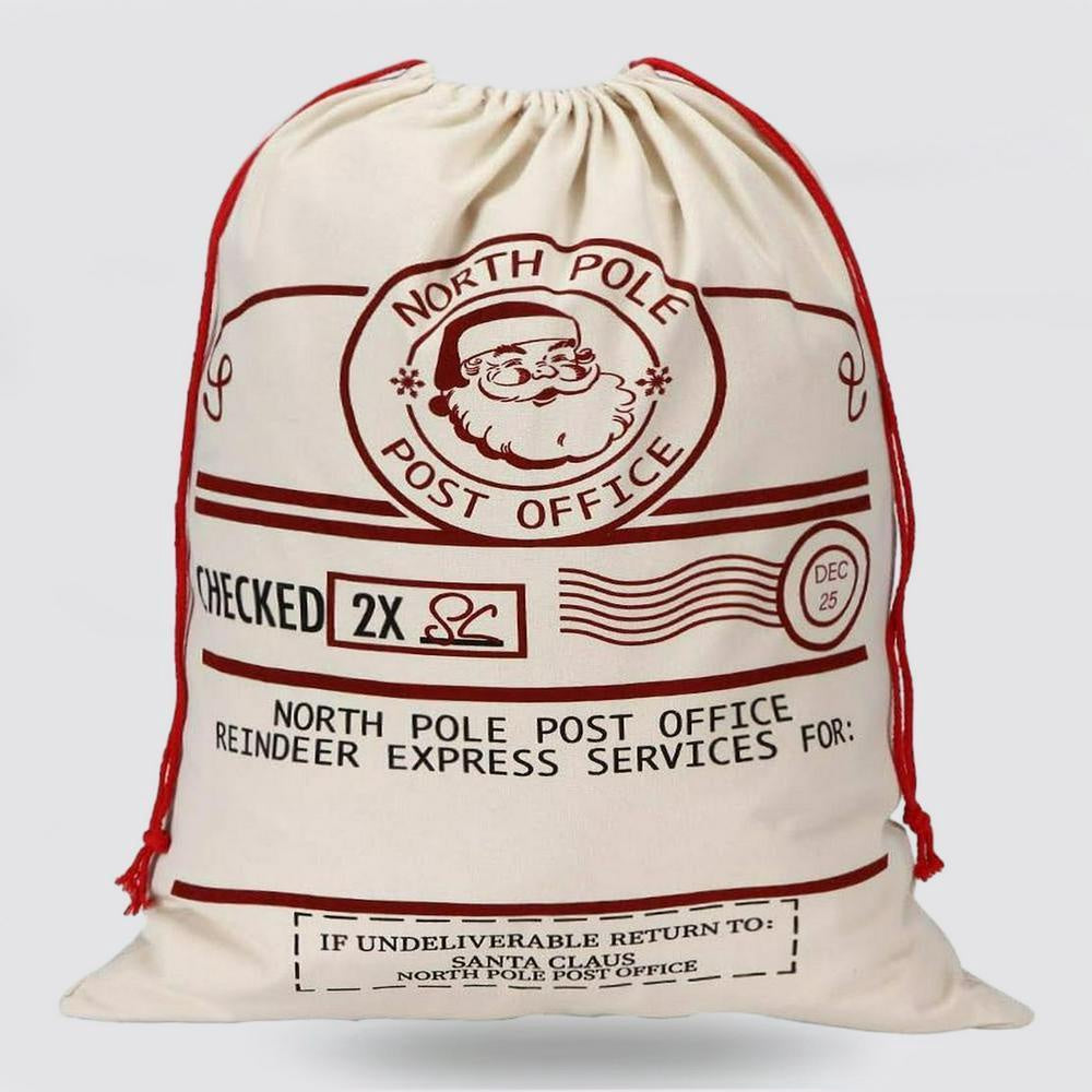 Christmas Sack, North Pole Santa Claus Christmas Sack, Christmas Santa ...