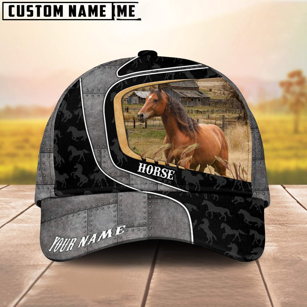 Custom Name Charolais Cattle Metal Pattern Cap, Farmer Cap, Vintage Fa ...