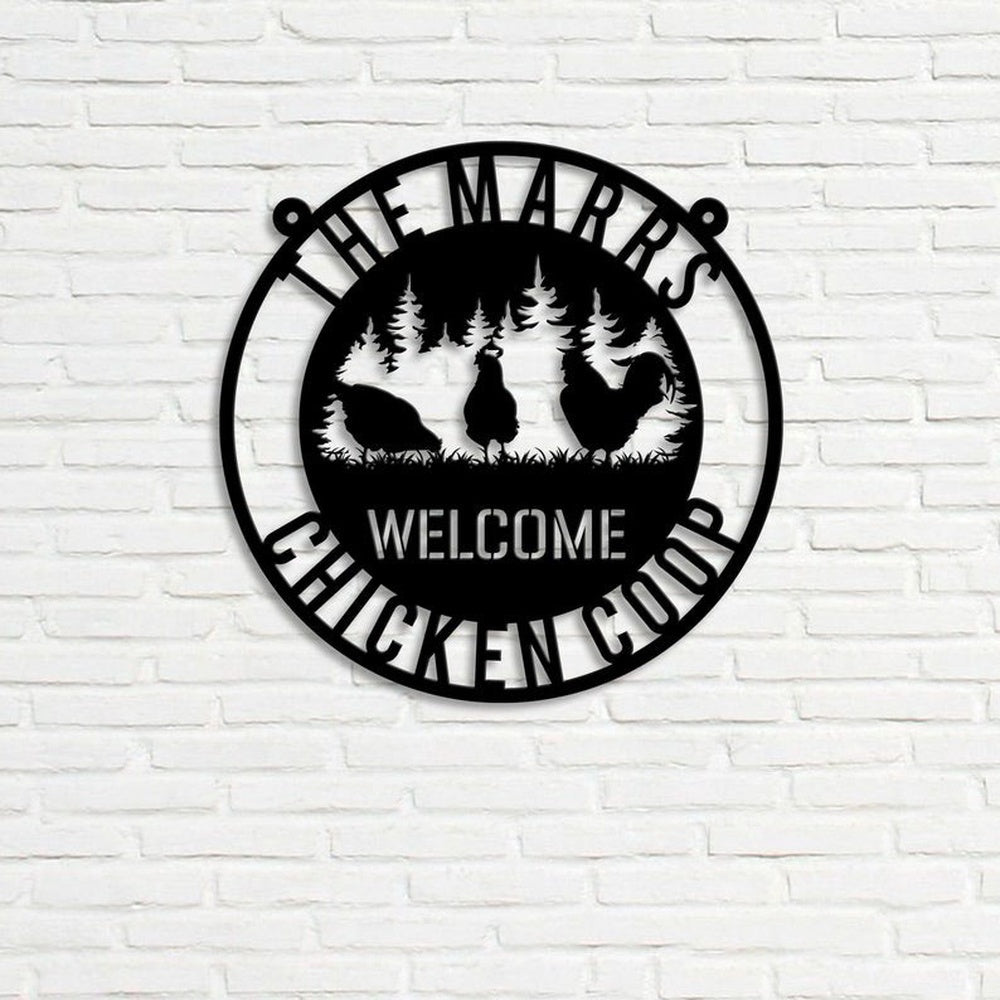 Farm Metal Sign, Chicken Coop Chicken Farm Welcome Farm Animals Custom ...