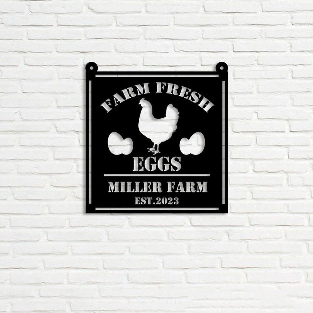 Farm Metal Sign, Farm Fresh Eggs Chicken Farm Welcome Farm Animals Cus ...