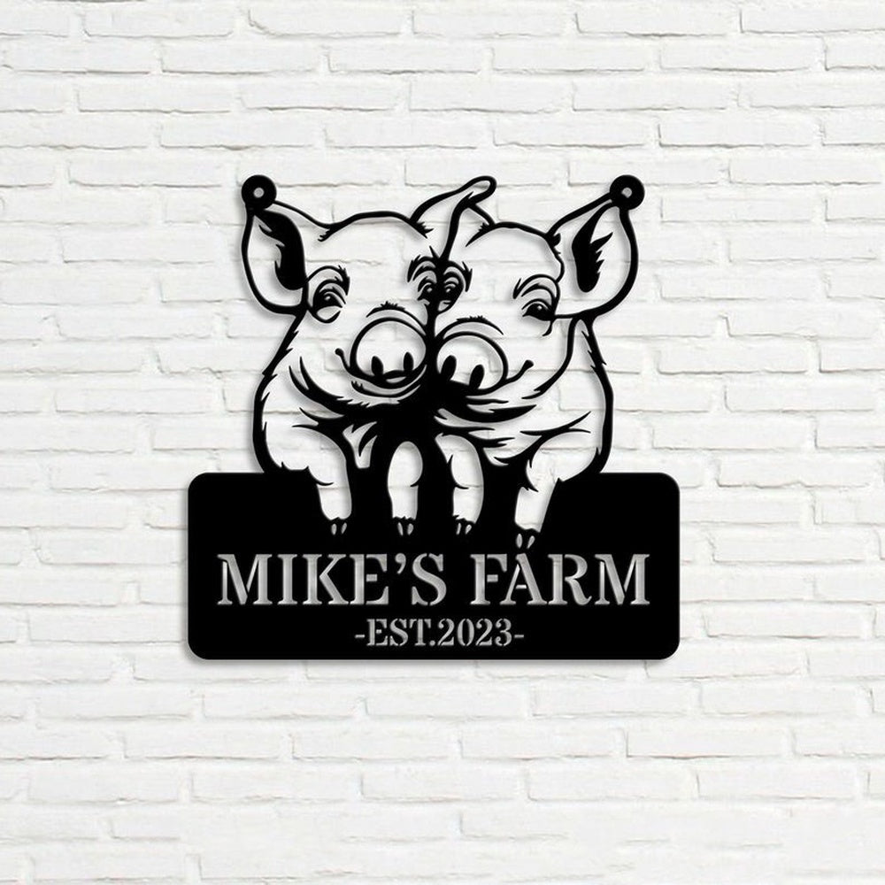 Farm Metal Sign, Pig Farm Welcome Farm Animals Custom Metal Signs ...