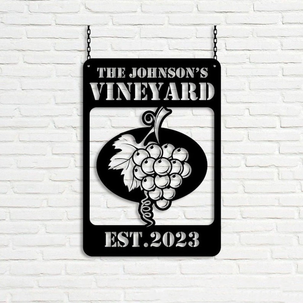 Farm Metal Sign, Vineyard and Winery Grape Farm Grape Garden V3 Custom ...