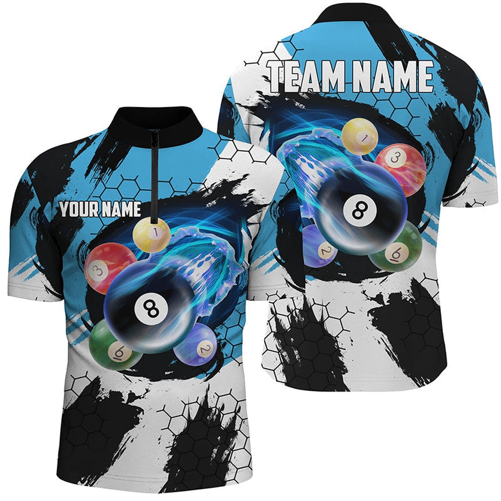 Funny Billiard Balls Custom Men 3D Jerseys Shirts, Funny Pool League S ...
