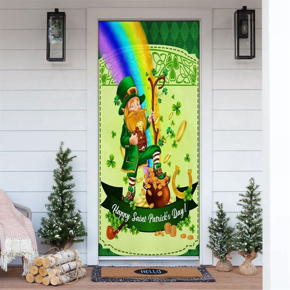 Saint Patrick's Day Leprechaun Door Cover, Patricks Day Home Door, Pat ...