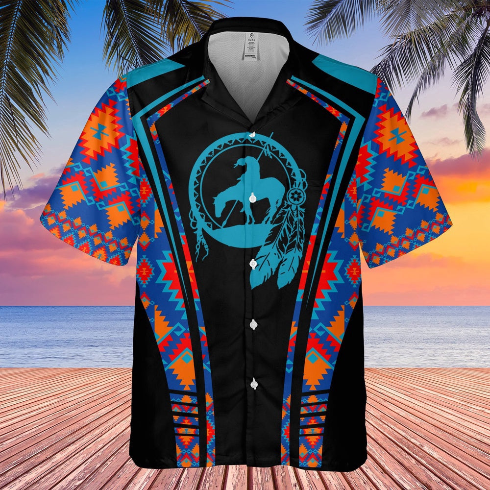 Unique, Edgy Style To Your Fashion Native American Horse Hawaiian Shir ...