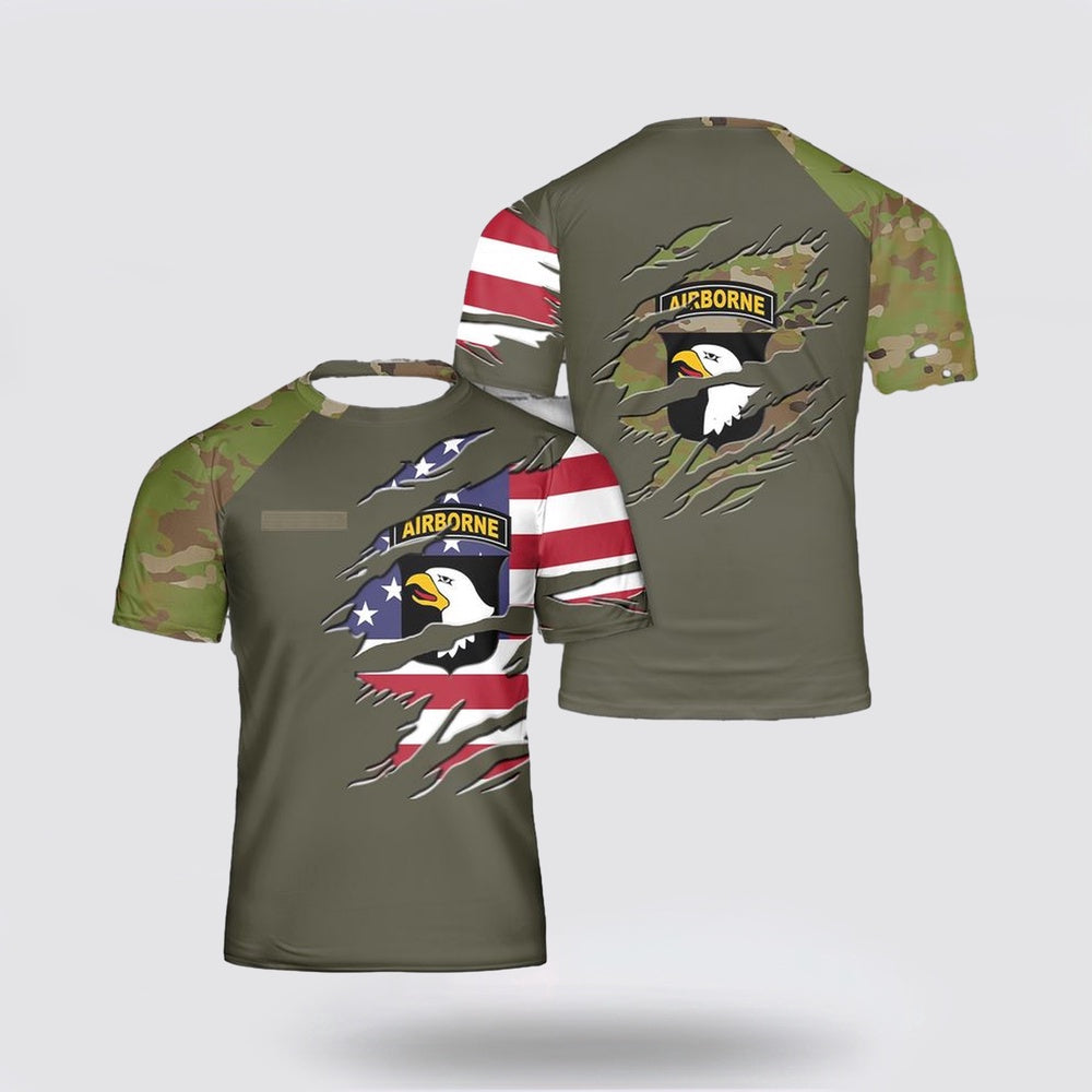 Army T Shirt, Custom Name US Army 101st Airborne Division Print T Shir ...