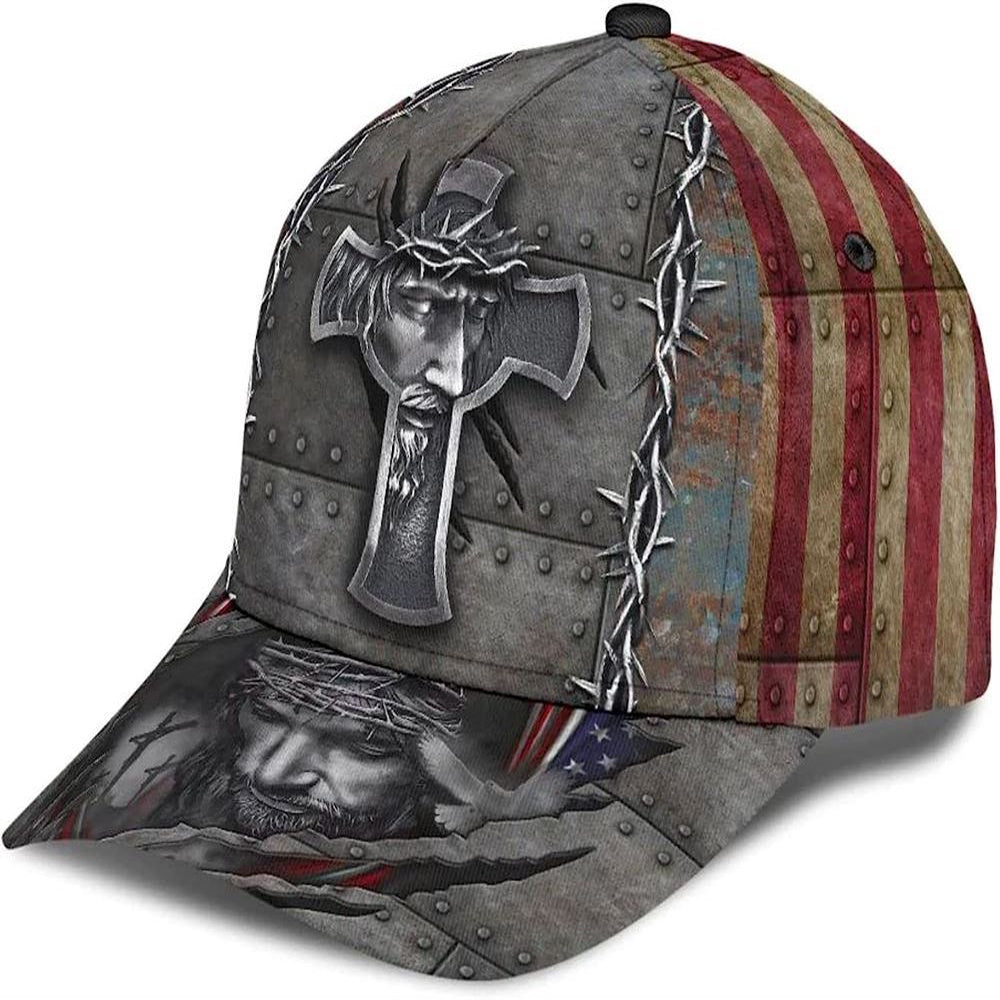 Christian Baseball Caps, Jesus Christ Crucifixion Of Jesus All Over Pr ...