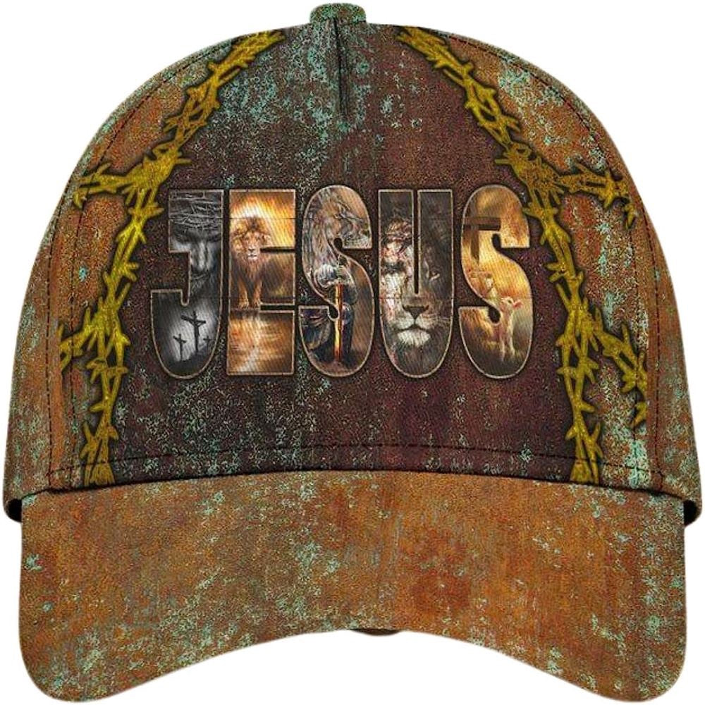 Christian Baseball Caps, Jesus Lion Lamb Cross Baseball Cap, Jesus Hat ...