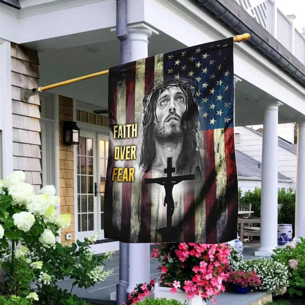 Christian Flag, Faith Over Fear Jesus Christian House Flags, The Chris ...
