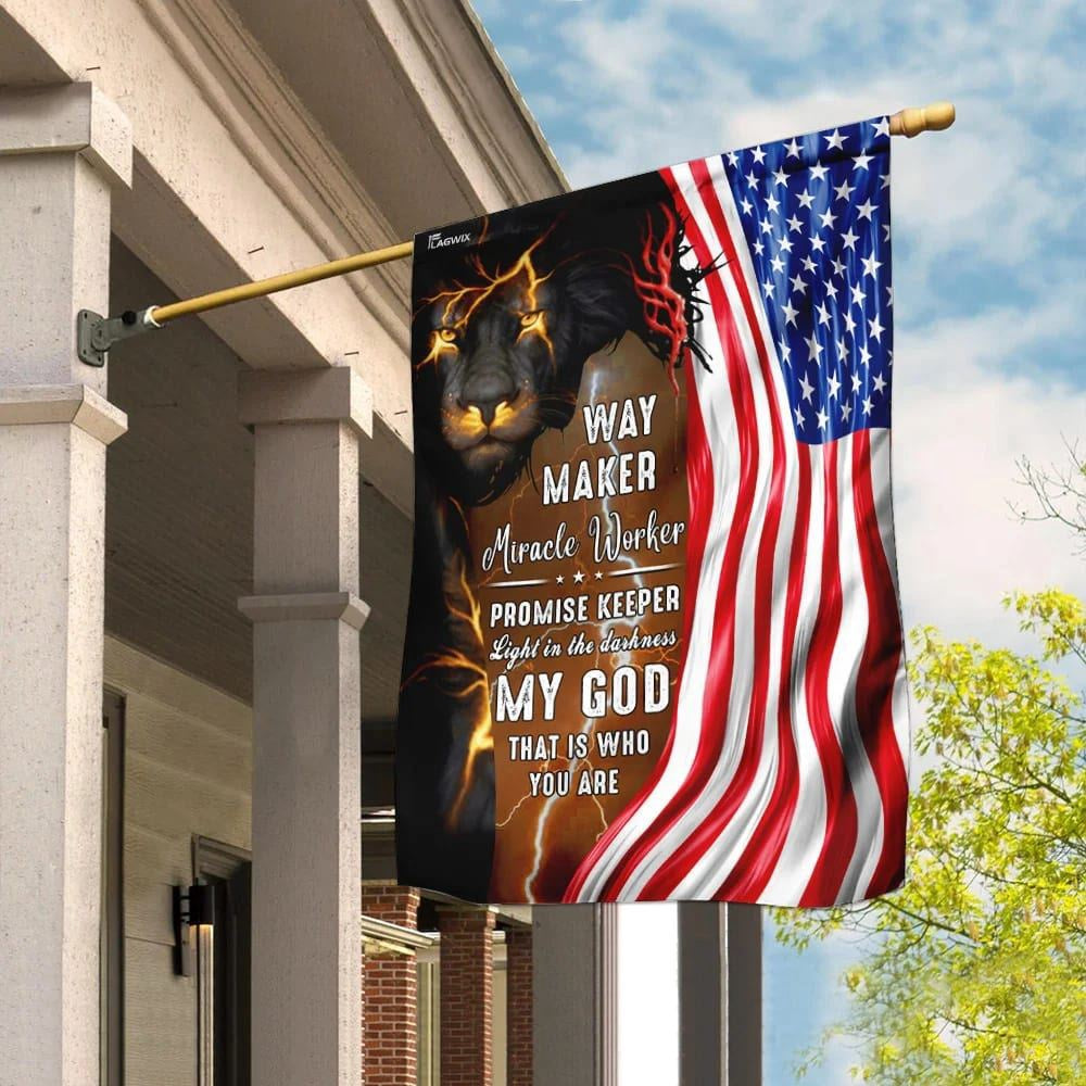 Christian Flag, God Jesus Christian American House Flags And Jesus Way ...