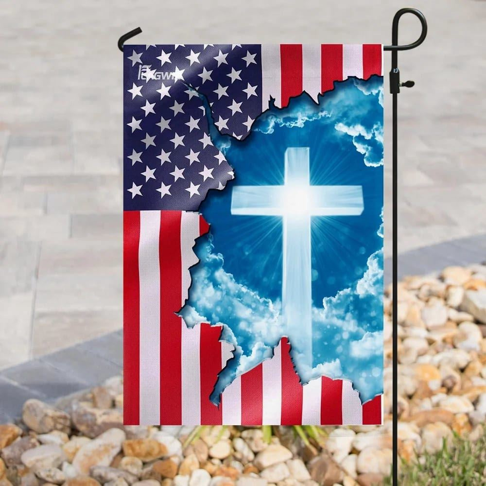 Christian Flag, God Jesus Christian Cross American House Flags, The Ch ...