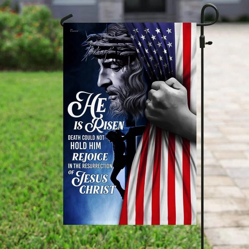 Christian Flag, He Is Risen Jesus Garden Flag, The Christian Flag, Jes ...