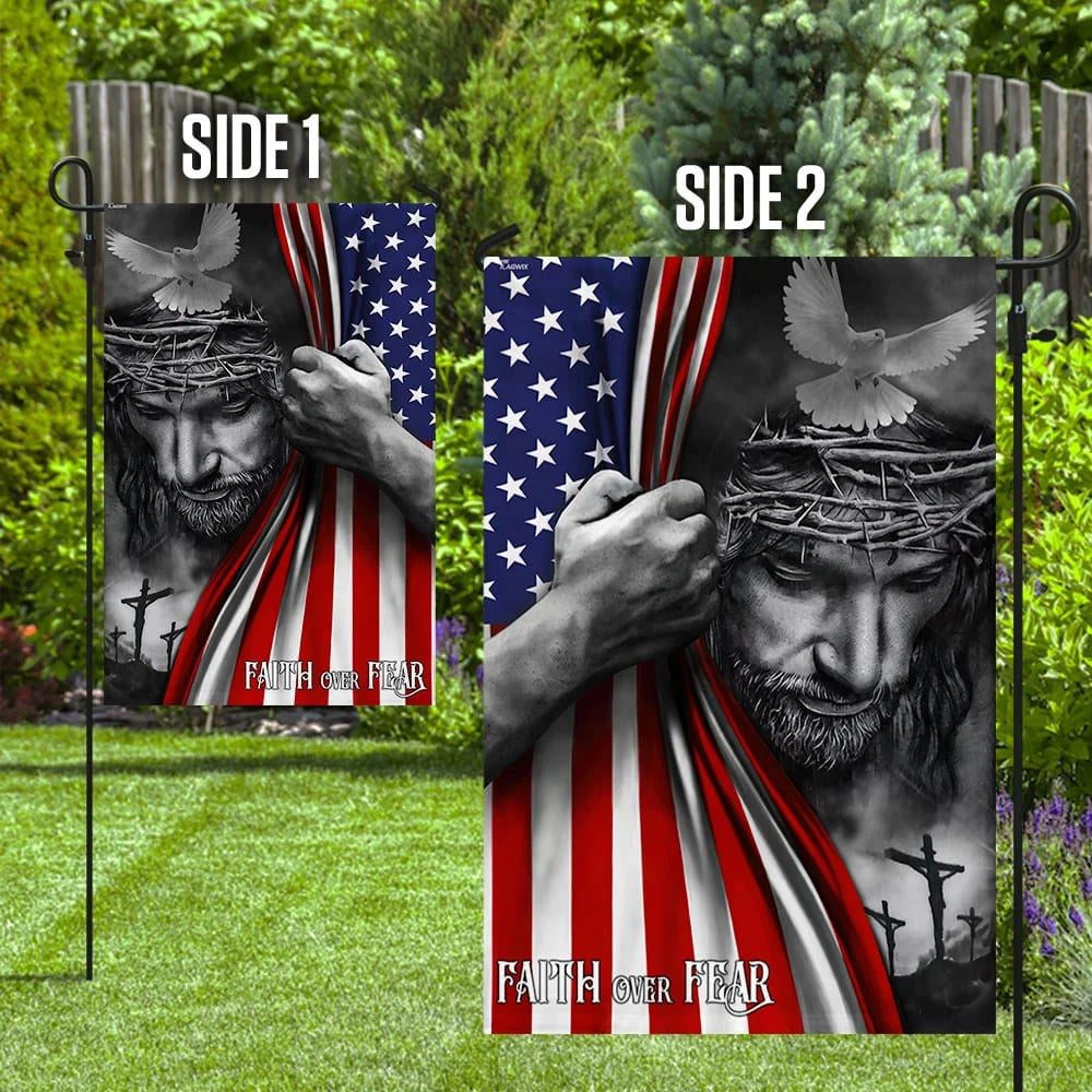 Christian Flag, Jesus House Flags Faith Over Fear God Jesus House Flag – Furlidays Plus