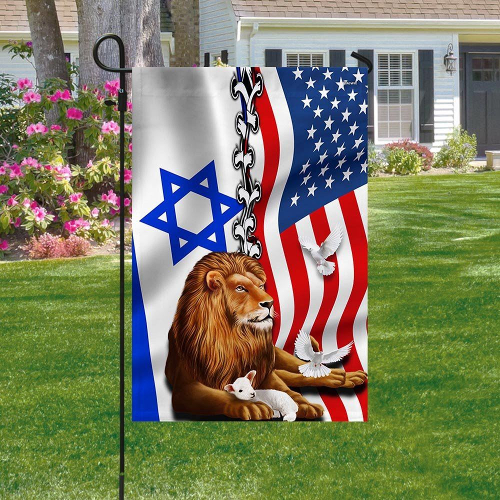 Christian Flag, Jewish Israel Lion Of Judah Israel American Flag, Outd ...