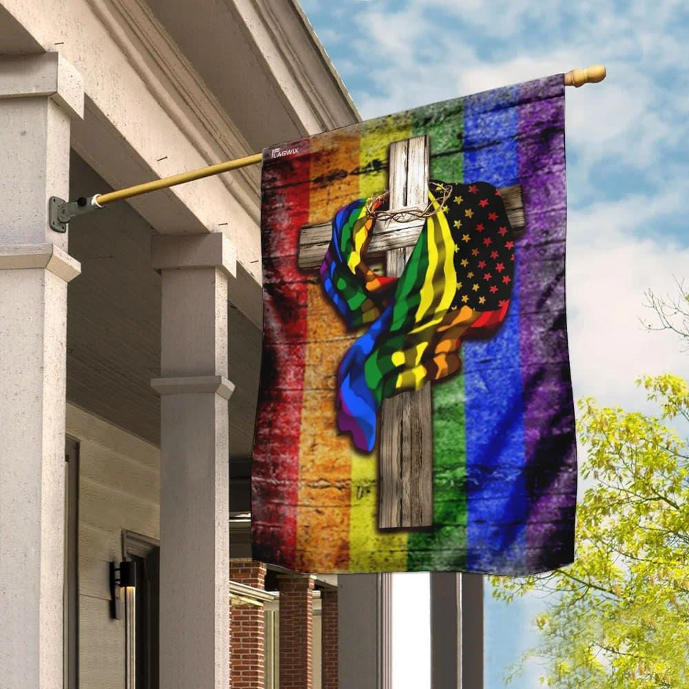 Christian Flag, LGBT Christian Cross House Flag, Jesus Christ Flag ...