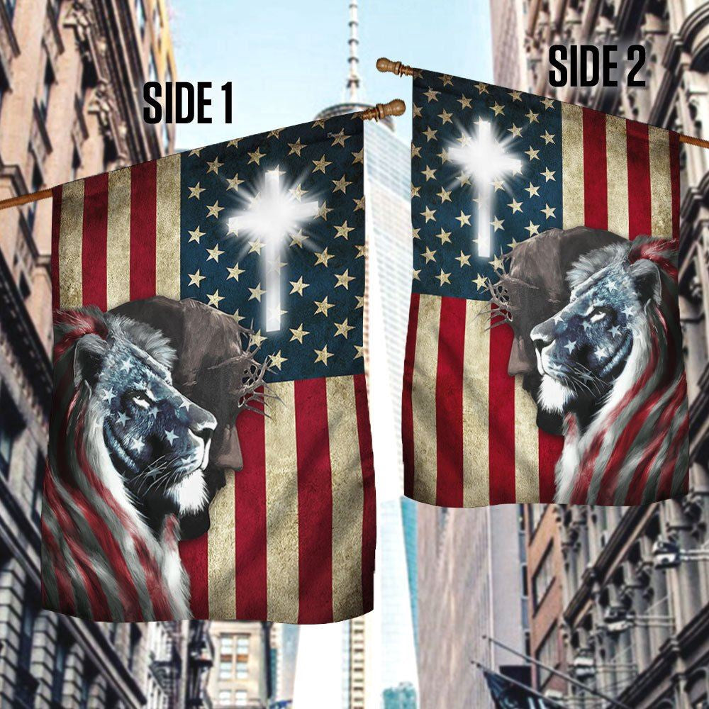 Christian Flag, Lion of Judah Jesus Christ Flag, Religious House Flags ...