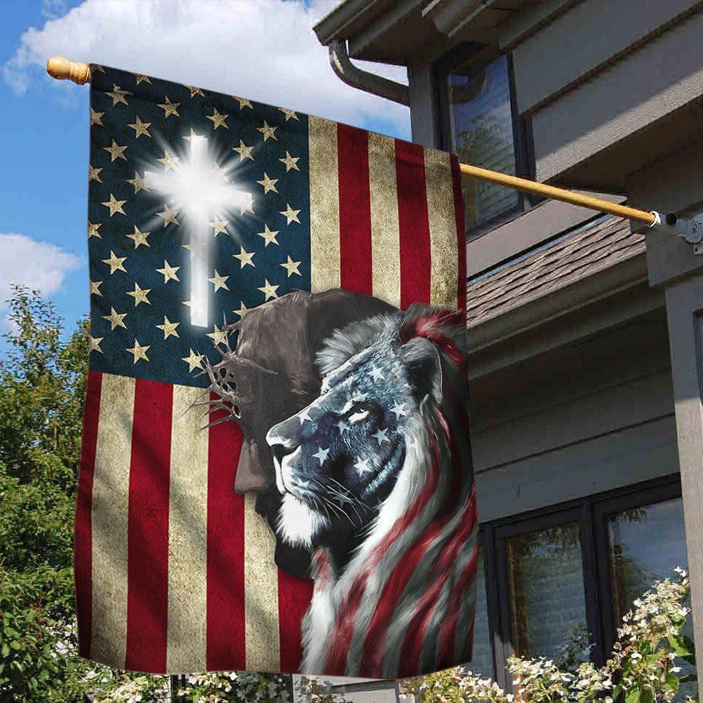 Christian Flag, Lion of Judah Jesus Christ Flag, Religious House Flags ...