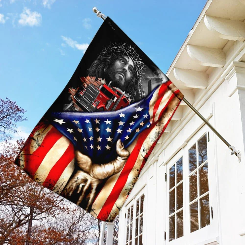 Christian Flag, Trucker Christian House Flag, Outdoor Religious Flags ...