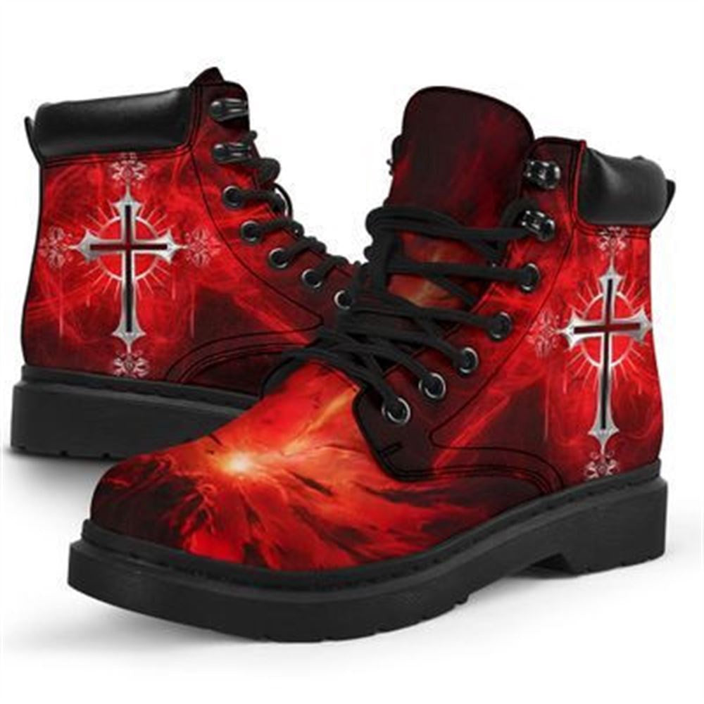 Christian Shoes, Christian Boots, Jesus God Cross Light Red Boots, Jes ...