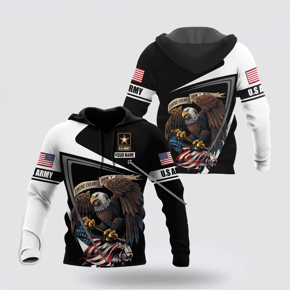 Us Army Hoodie, Custom Name Us Army Veteran 3D Printed Hoodies Proud M ...