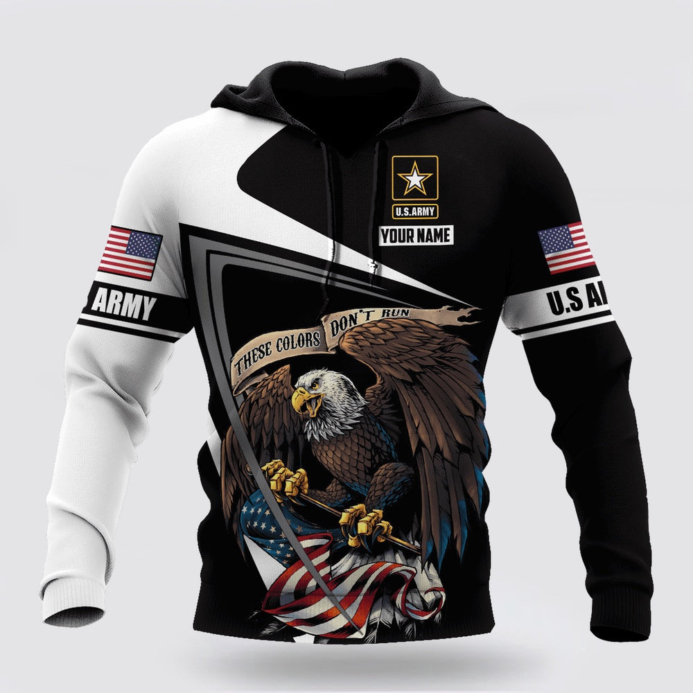Us Army Hoodie, Custom name US Army Veteran Shirts Proud Military ...