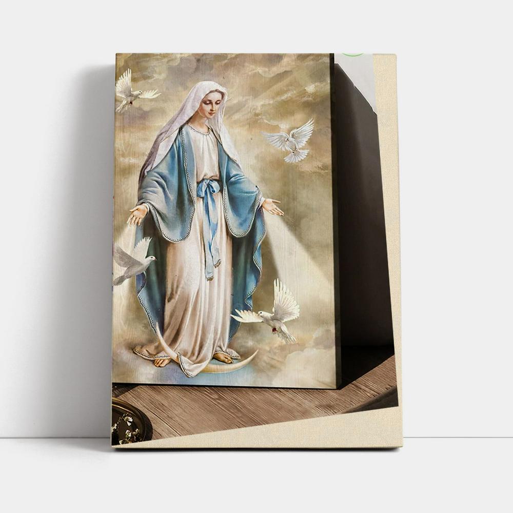 Dear Maria, White Dove Symbol, Beautiful Sunset Canvas Poster ...