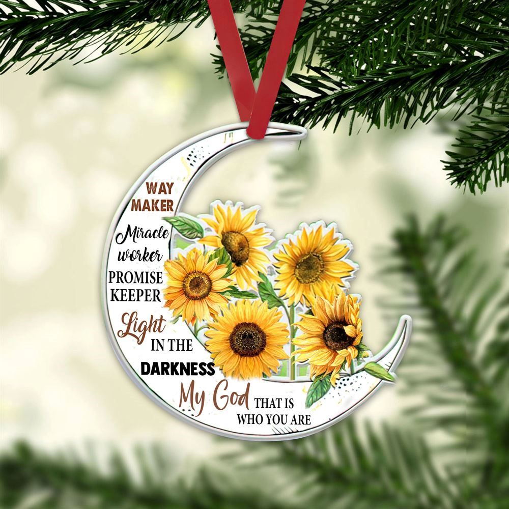 Flat Sunflower Moon Jesus God Way Maker Miracle Worker Christian Relig ...