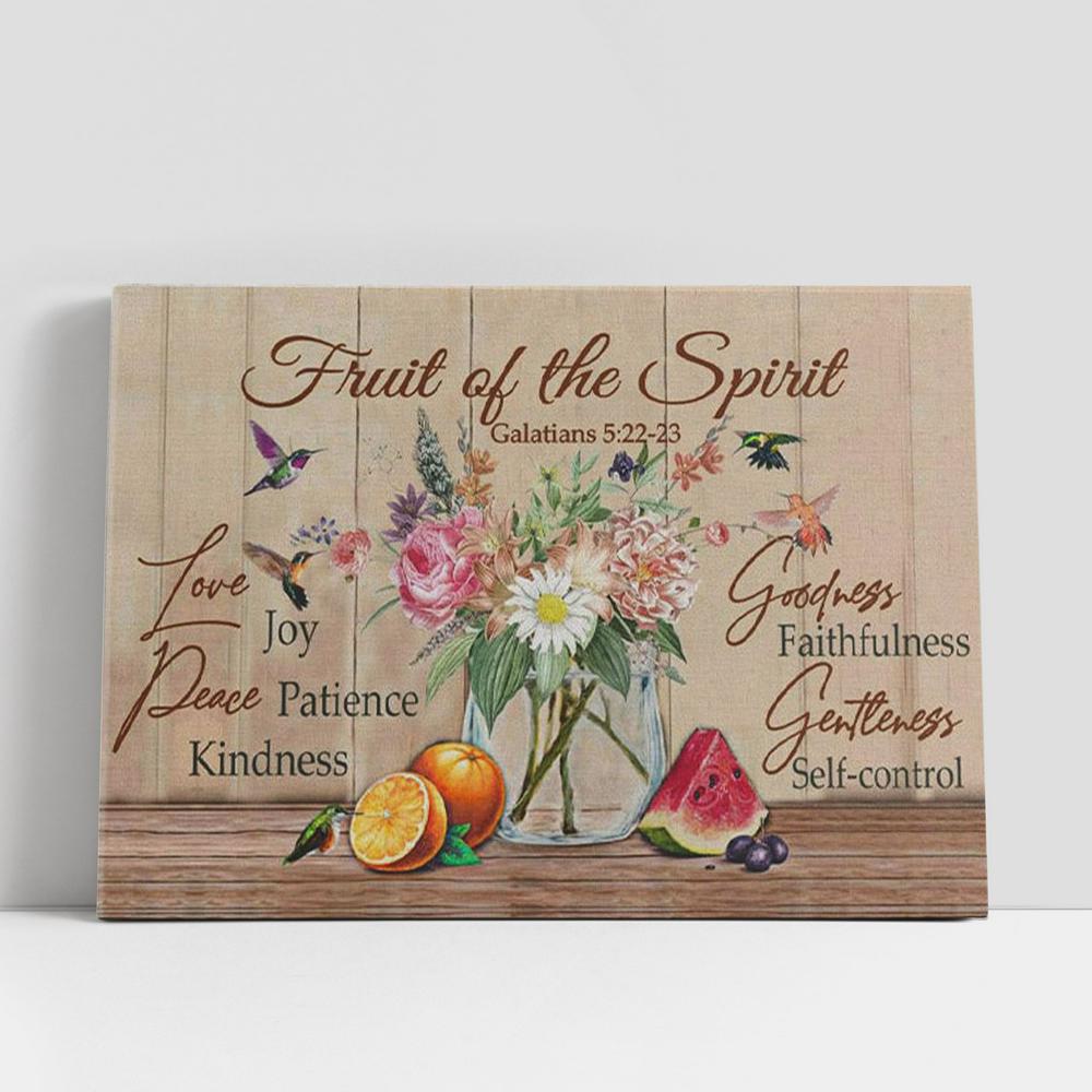 Fruit Of The Spirit Galatians 522-23 Bible Verse Canvas Wall Art, Chri ...