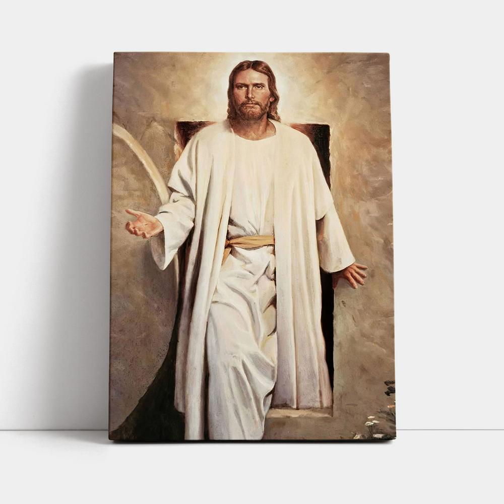 He Is Risen - White Jesus Picture 5 - Jesus Canvas Wall Art - Christia ...
