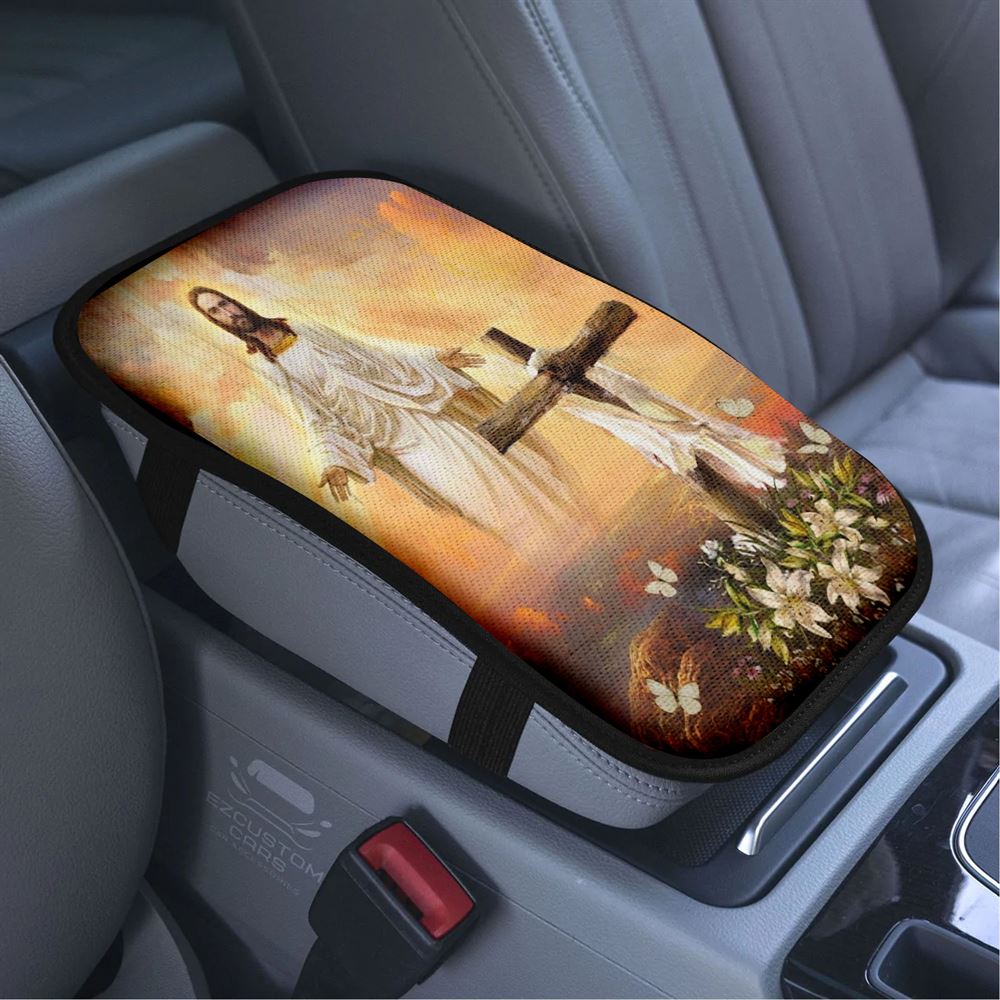 Jesus Drawing, Cross Symbol, Lily Flower, Sunset, In The Sky Car Cente – Furlidays Plus