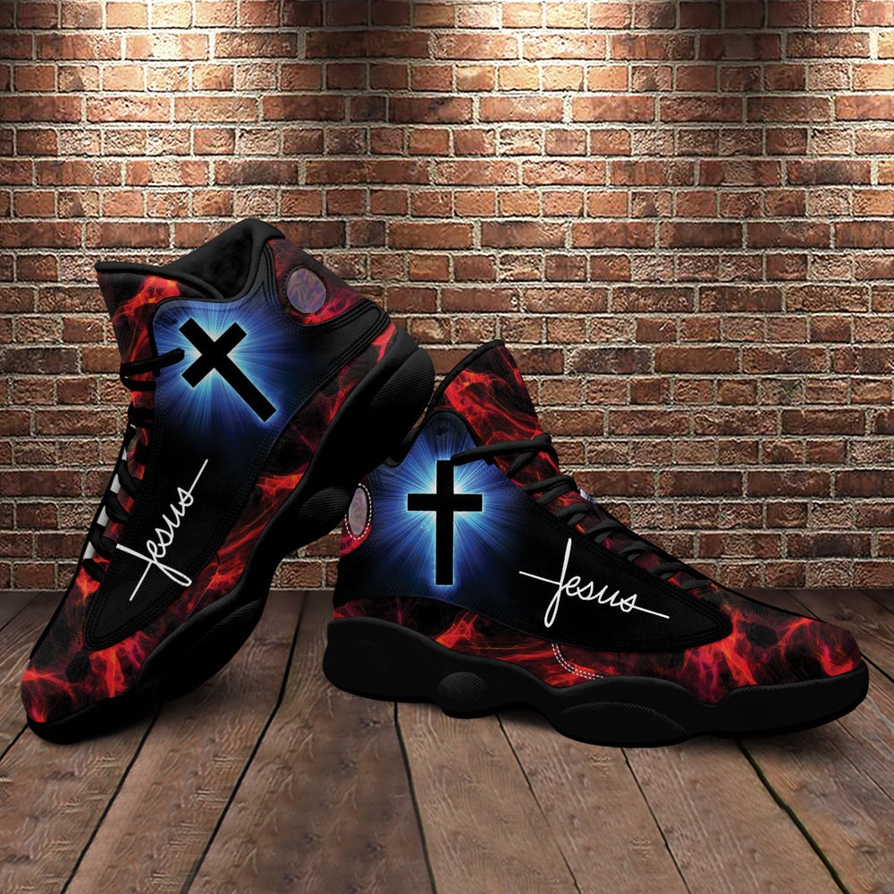 Jesus Sparkle Cross Jesus Faith Basketball Shoes, Jesus Christ Shoes ...