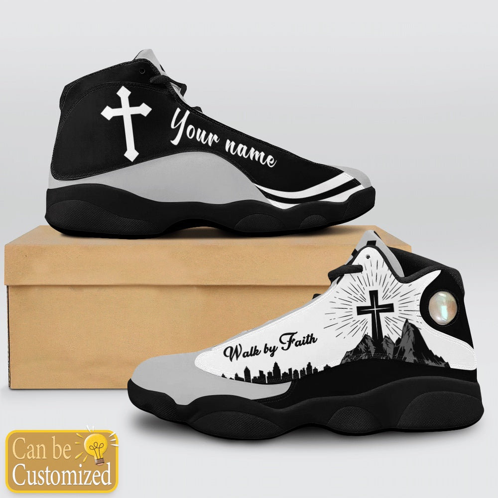 Jesus Walk By Faith Black Mountain Custom Name Jd13 Shoe, Jesus Christ ...