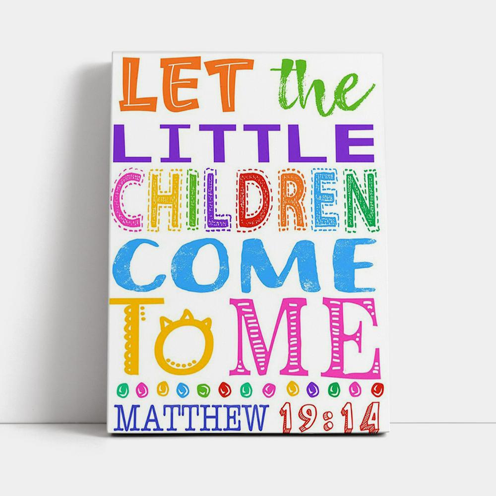 Let The Little Children Come To Me Matthew 19 14 Canvas Prints - Scrip – Furlidays Plus