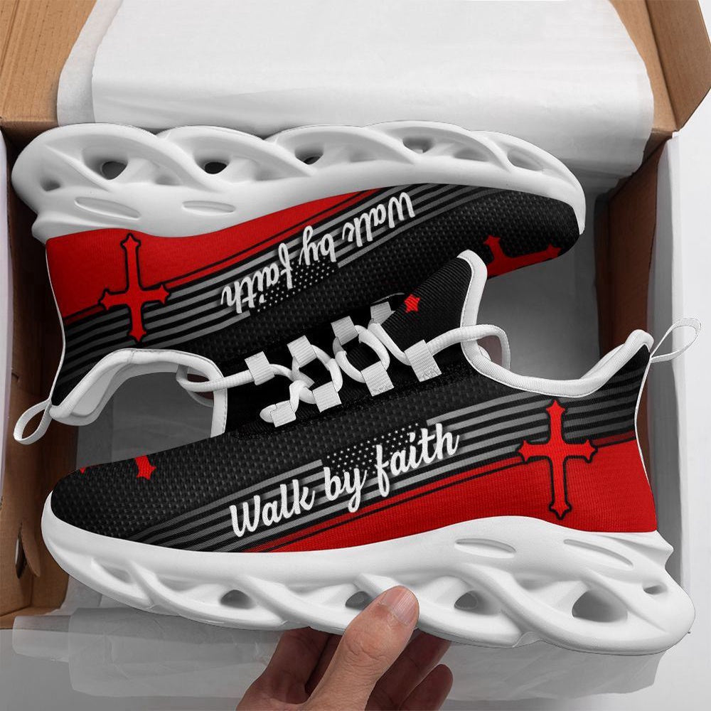 Max Soul Shoes, Jesus Walk By Faith Running Red Sneakers Max Soul Shoe ...