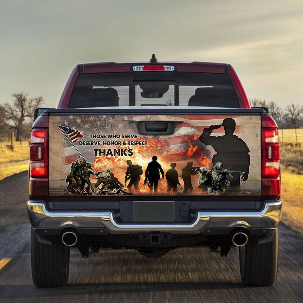 Military Car Wrap, Us Veteran Those Who Serve Deserve Honor Respect Th ...