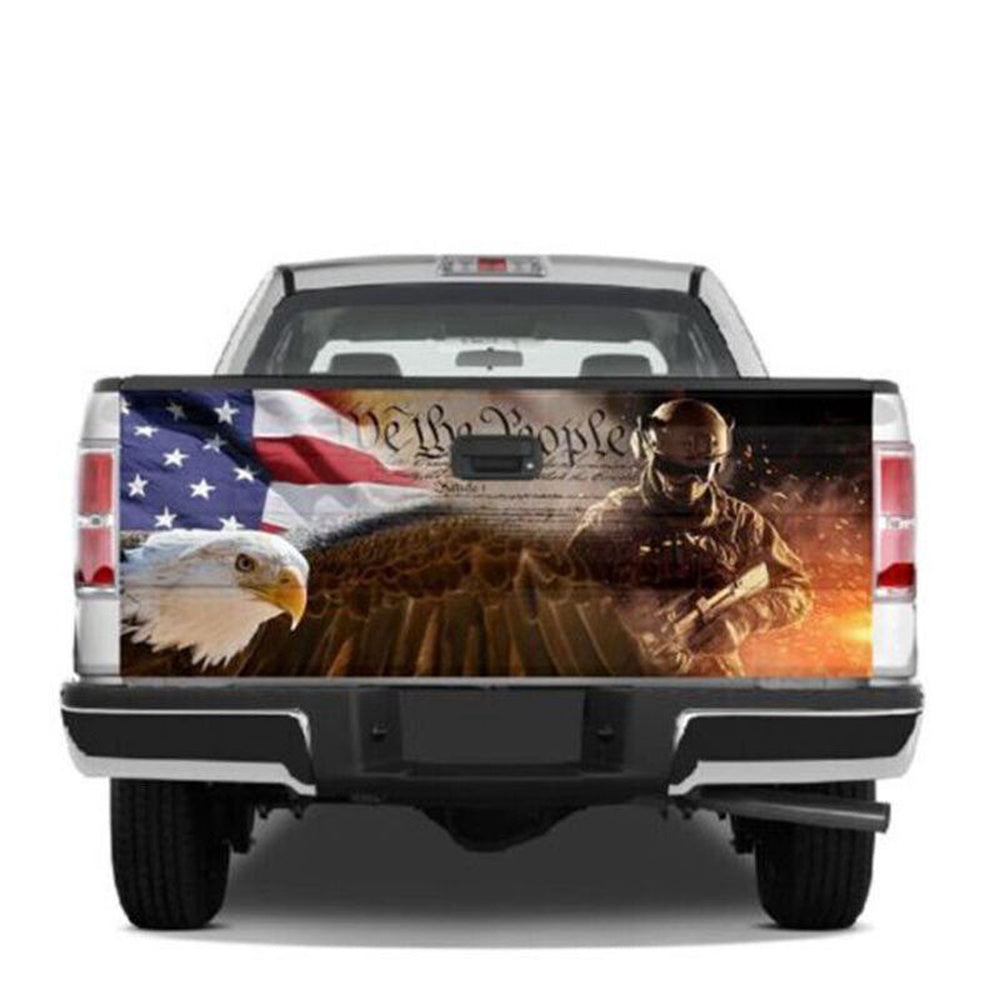 Military Car Wrap, Veteran Patriotic We The People Eagle America Flag ...