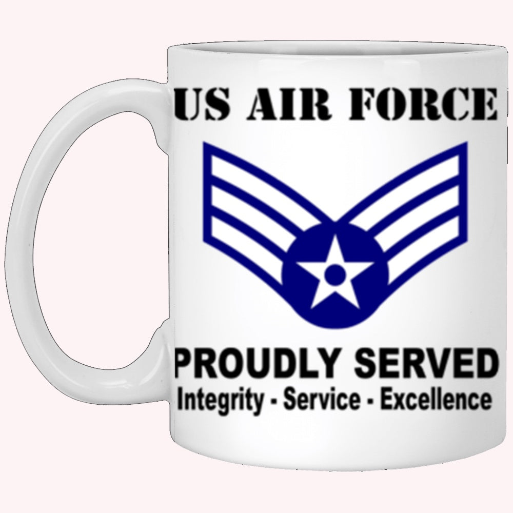 Military Coffee Mugs, US Air Force E-4 Senior Airman SrA E4 Enlisted A ...