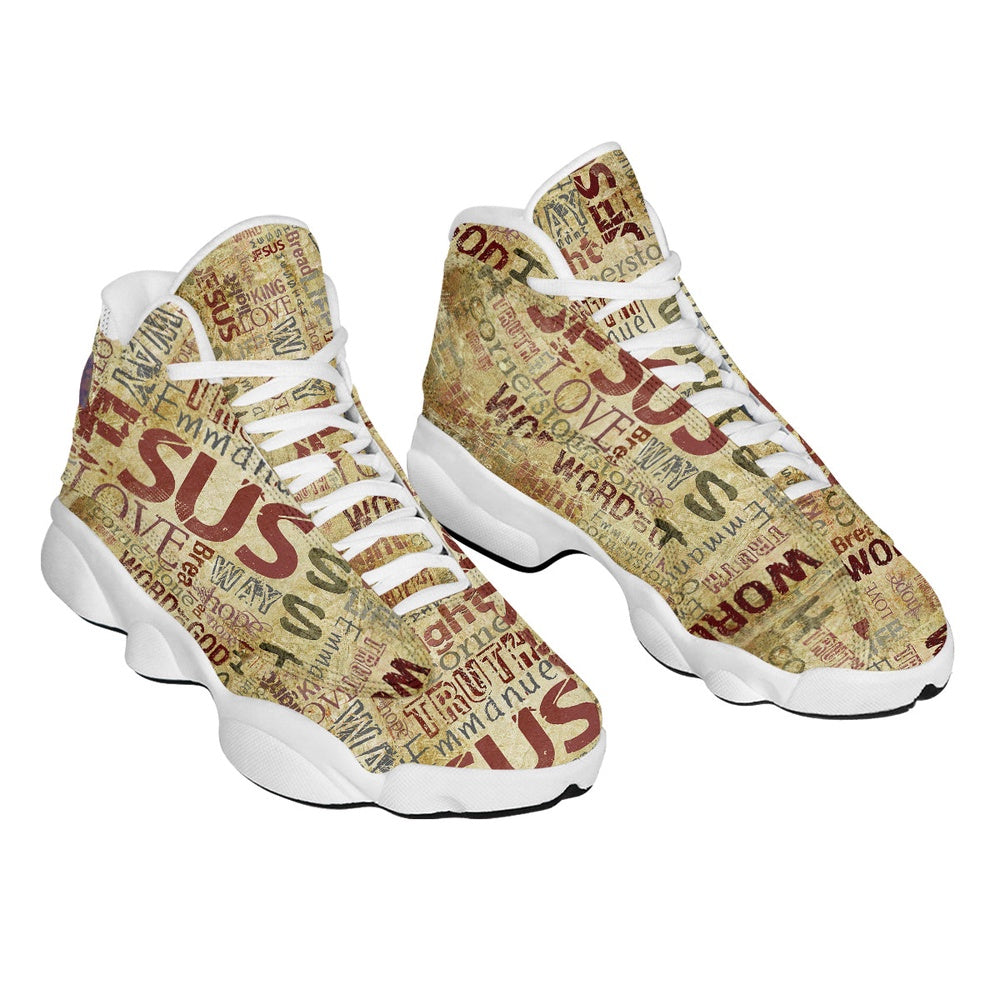 Religious God's Word Jesus Basketball Shoes, Jesus Christ Shoes ...
