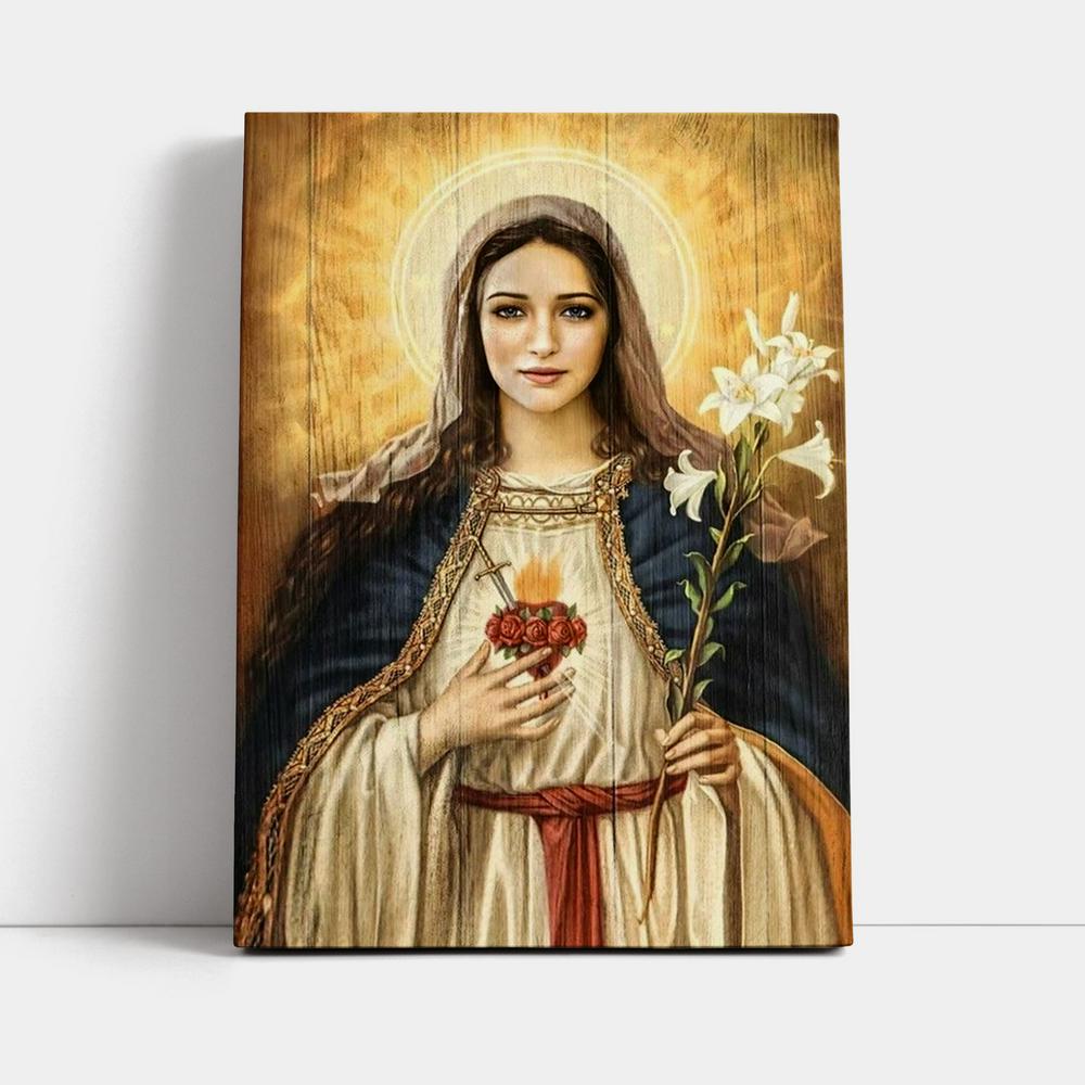 Stunning Maria, Lily Flower, Infinite Halo Canvas Poster – Furlidays Plus