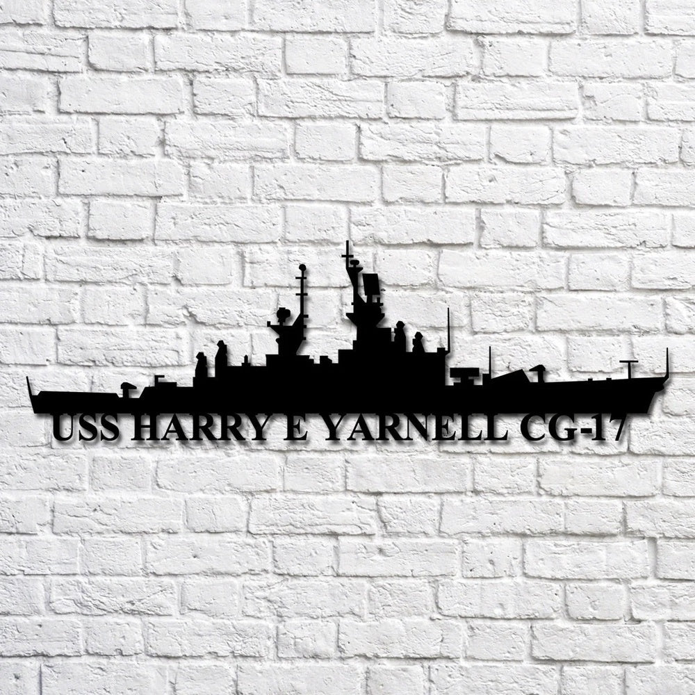 US Navy Metal Sign, Uss Harry E Yarnell Cg17 Navy Ship Metal Art, Cust ...