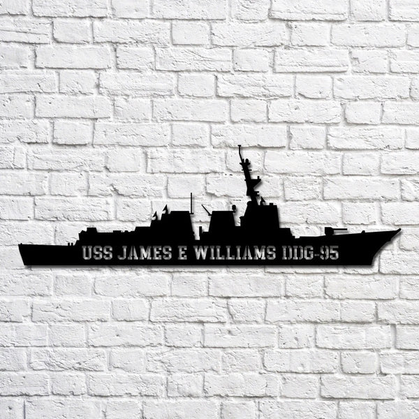 US Navy Metal Sign, Uss James E Williams (ddg 95) Navy Ship Metal Art ...