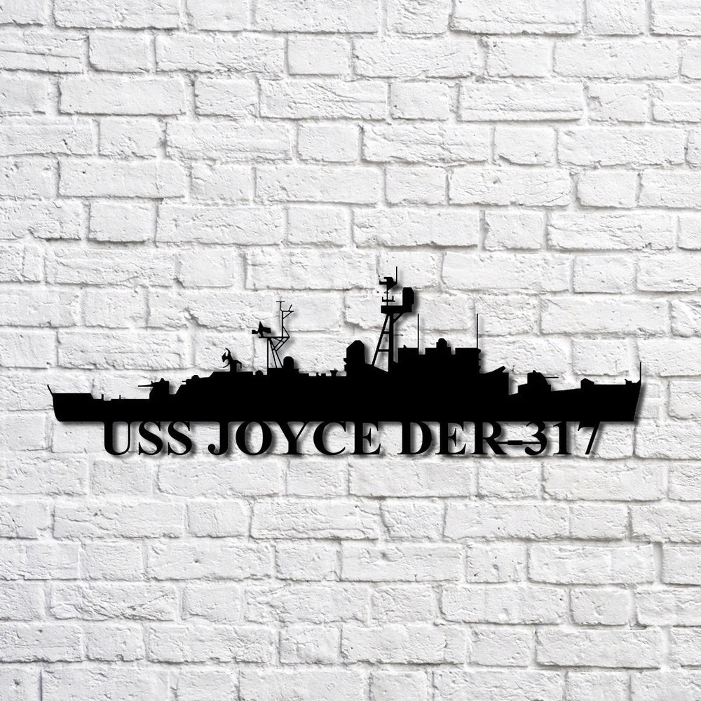 US Navy Metal Sign, Uss Joyce Der317 Navy Ship Metal Art, Custom Us Na ...