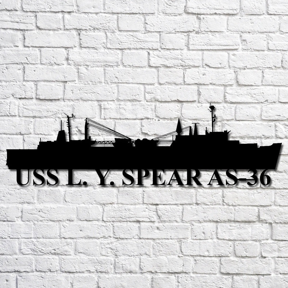 US Navy Metal Sign, Uss L Y Spear As36 Navy Ship Metal Art, Custom Us ...