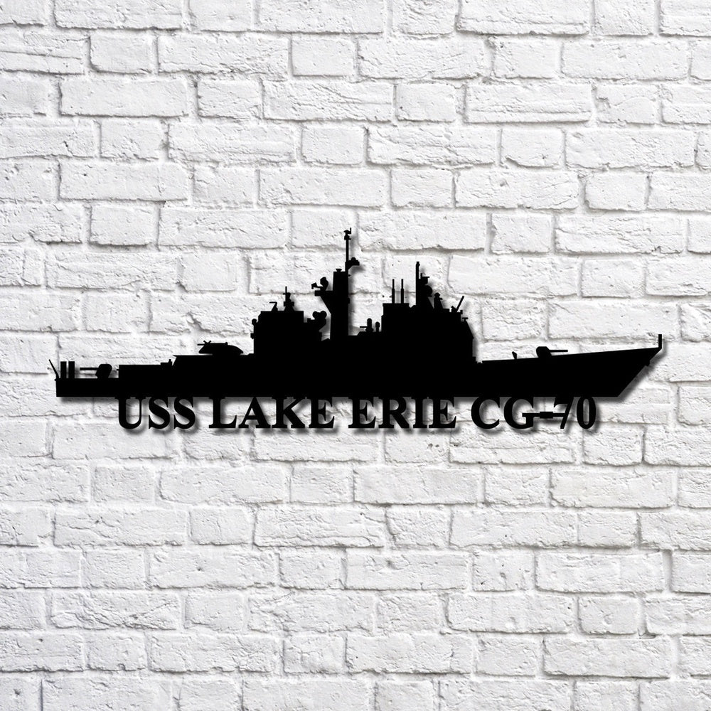 US Navy Metal Sign, Uss Lake Erie Cg70 V2 Navy Ship Metal Art, Custom ...