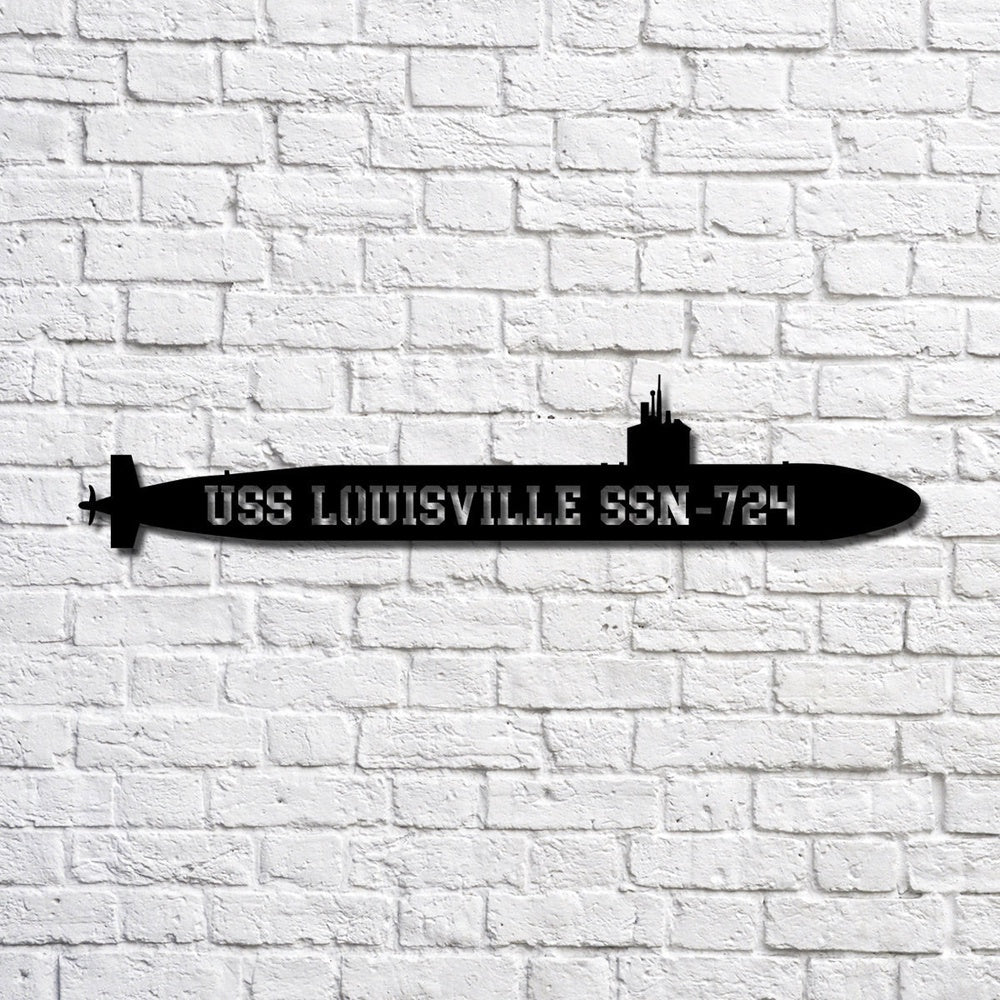 US Navy Metal Sign, Uss Louisville Ssn724 Navy Ship Metal Art, Custom ...