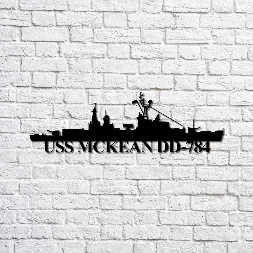 US Navy Metal Sign, Uss Mckean Dd784 Navy Ship Metal Sign, Memory Wall ...